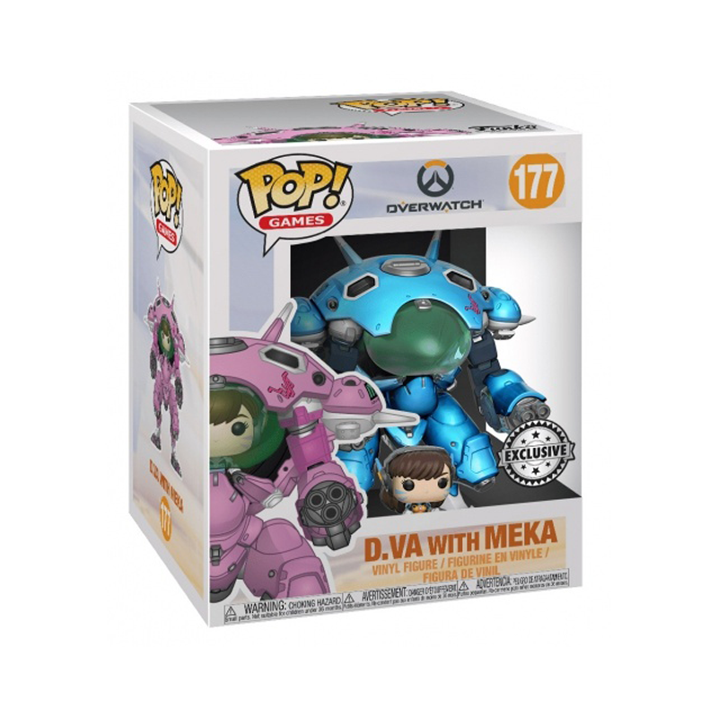 Funko Pop! Games Overwatch D.Va With Meka 177 Exclusivo Blue Original ...