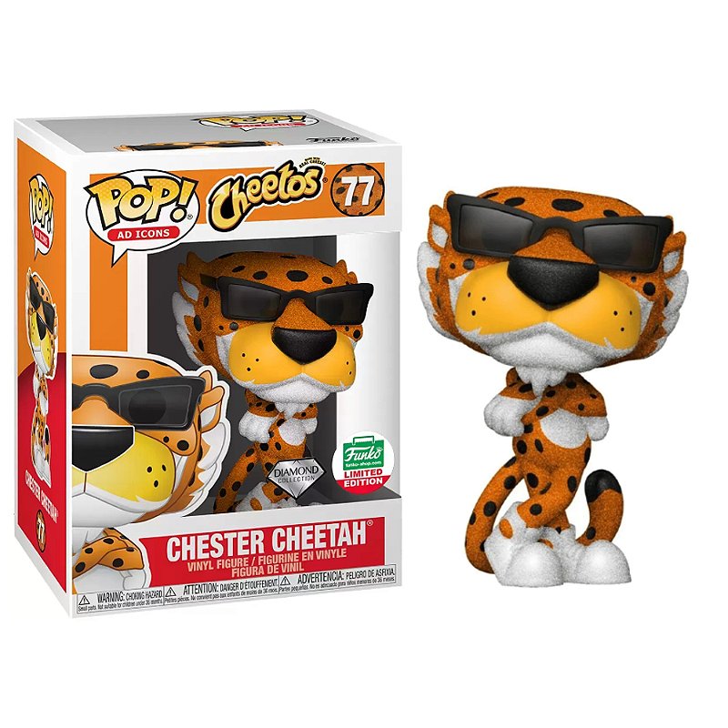 Funko Pop! Icons Cheetos Chester Cheetah 77 Exclusivo Diamond - Moça do ...