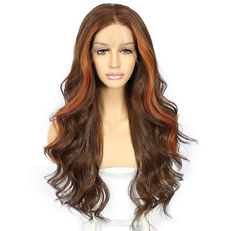 LACE FRONT KAMILLA CARAMELO COM MECHAS - Perucas Martinez