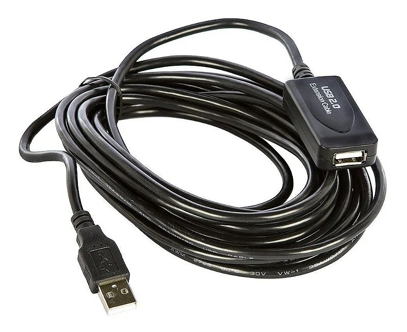 EXTENSOR AMPLIFICADA USB 2.0 15MTS - RS Robótica