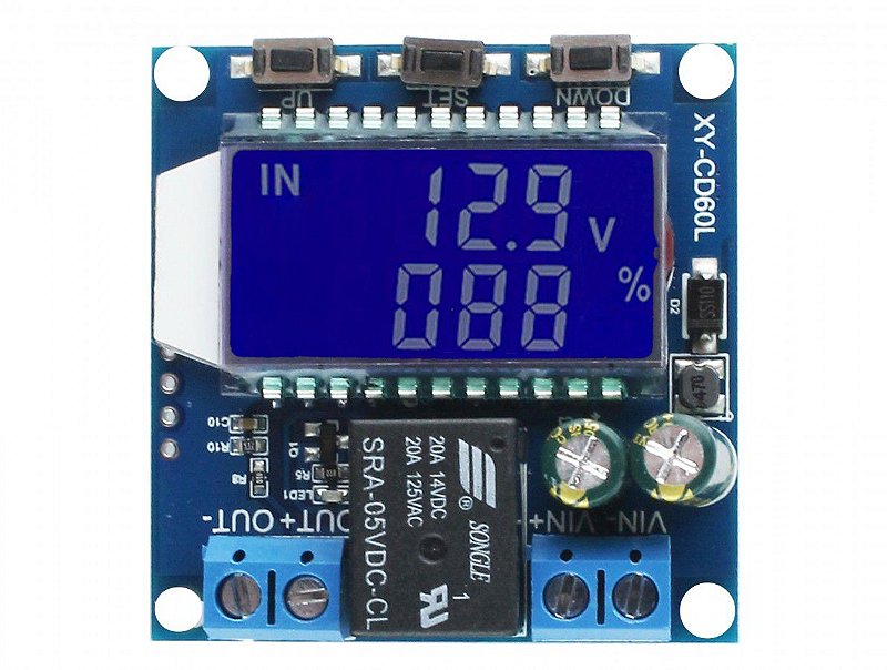 CONTROLADOR DE CARGA XY-CD60L PARA BATERIA DE LITIO E CHUMBO 6V-60V ...