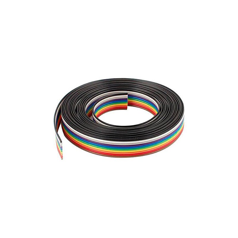 FLAT CABLE COLORIDO 10X26 AWG metro - RS Robótica