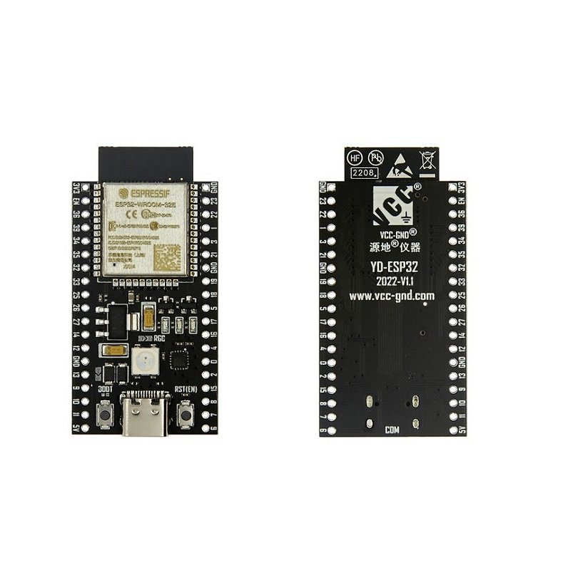 MODULO ESP32 4M DevKitC WROOM-32E USB TIPO-C COM LED W2812B - 38 PINOS - RS Robótica