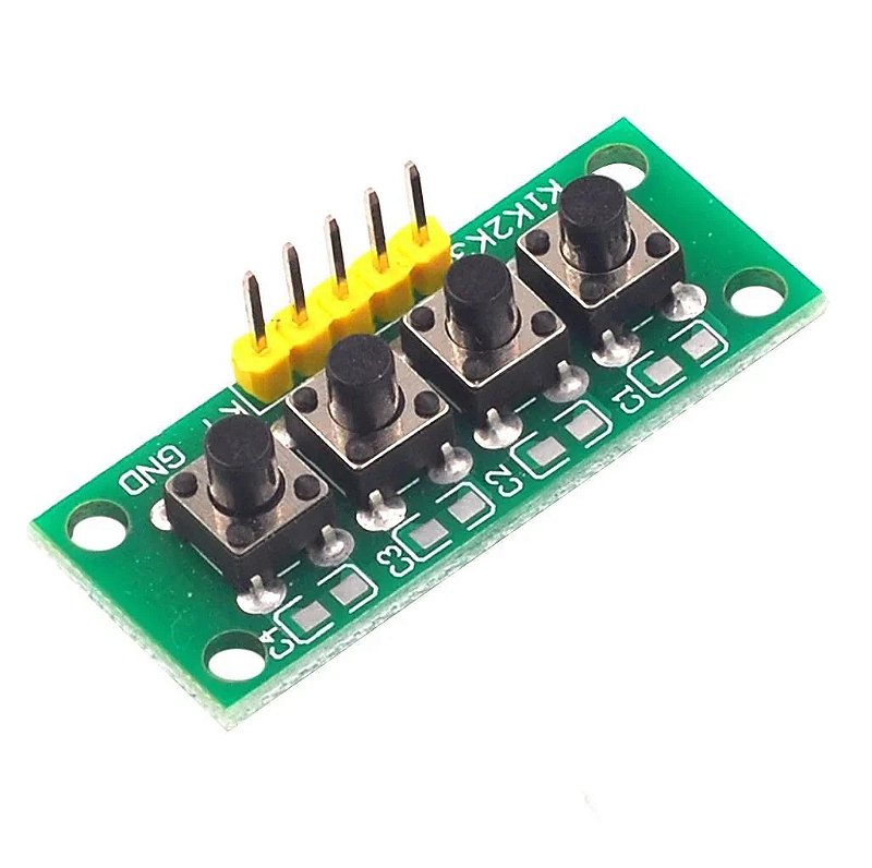 MODULO 4 BOTOES TACTIL PUSH BUTTON - RS Robótica