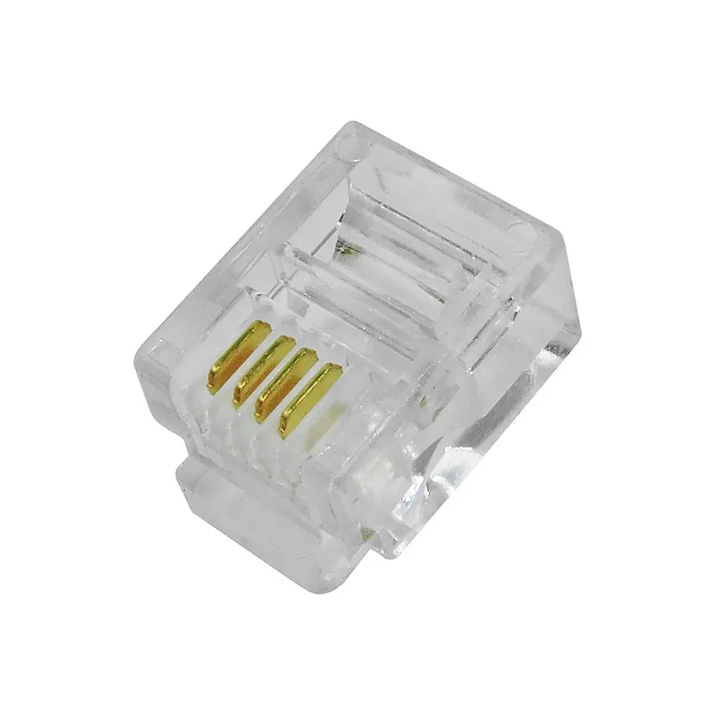 Conector Macho Plug RJ11 Cat3 6x4 - RS Robótica