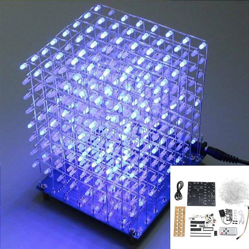 Kit Cubo LED 8X8X8 DIY - RS Robótica