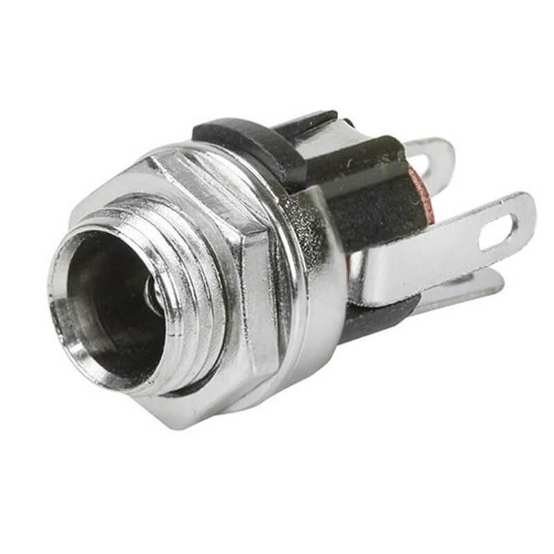 JACK J4 2,1MM REDONDO P/ PAINEL - RS Robótica