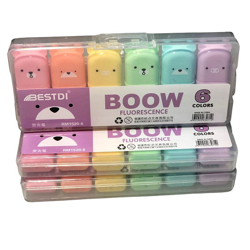 Box Marca Textos Coloridos Boow Florecente Bichinhos 6 Cores - ZOOM ...