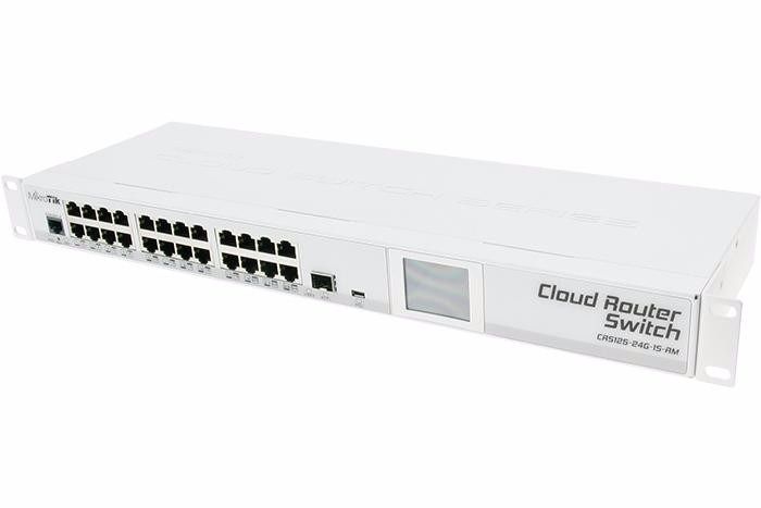 SWITCH MIKROTIK CLOUD ROUTER CRS125-24G-1S-RM 24Portas Gigabit - Aztech ...