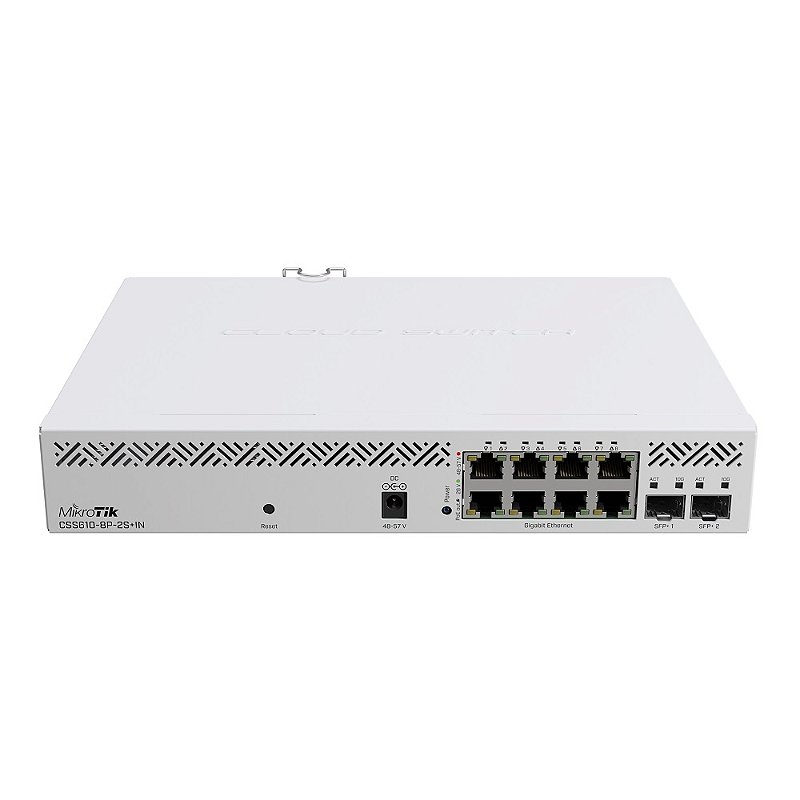 SWITCH gerenciável MIKROTIK 8 portas gigabit CSS610-8P-2S+IN POE +2 ...