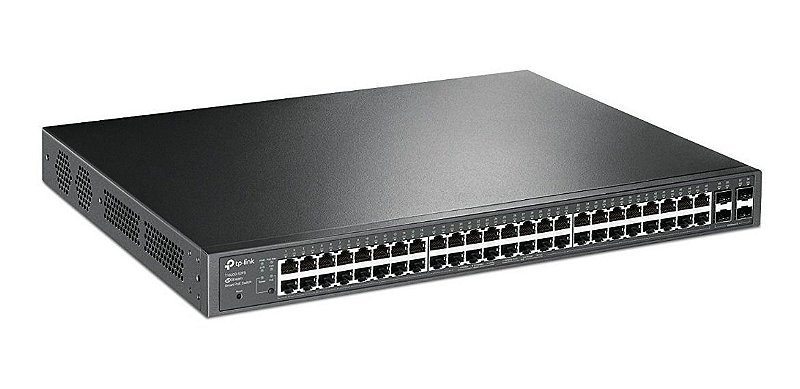 Switch 48 portas Gigabit POE + TP-Link T1600g-52ps (Tl-sg2452p) 802.3AT ...