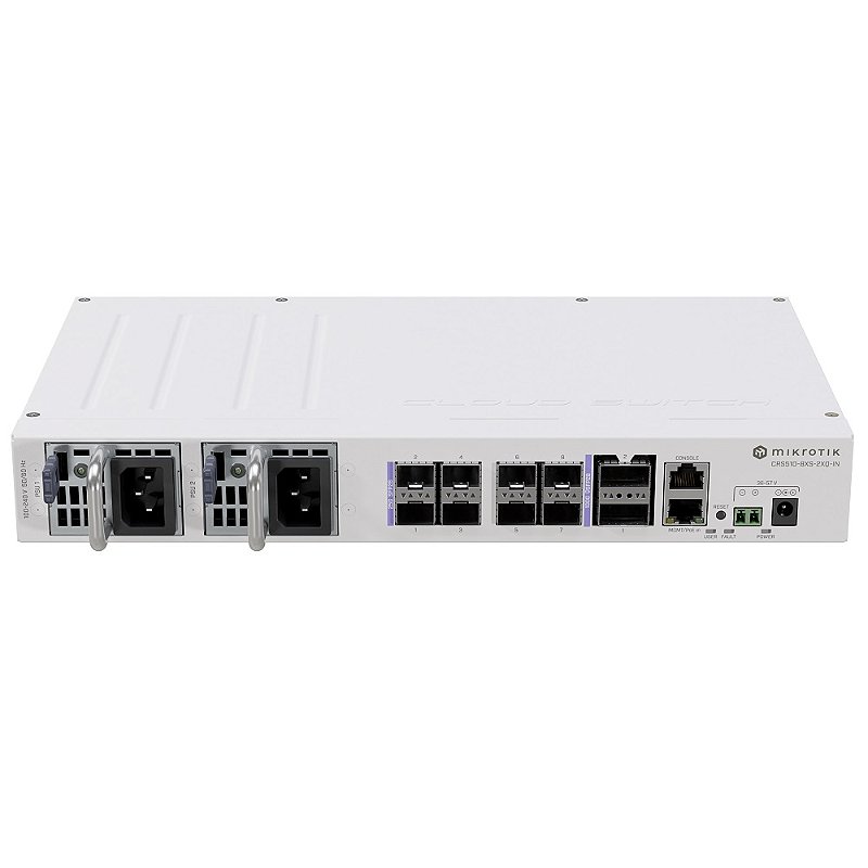 SWITCH MIKROTIK CRS510-8XS-2XQ-IN 8 portas SFP28 de 25G + 2 portas ...