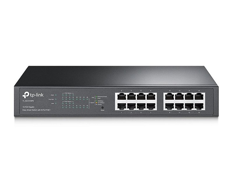 Switch 16 portas Gigabit com POE+ TP-Link TL-SG1016PE 802.3AF/AT Gerenciável - Aztech Hardware