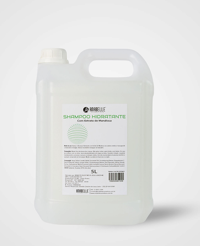 Shampoo Hidratante de Mandioca 5L – Profissional - DELTA COSMÉTICOS