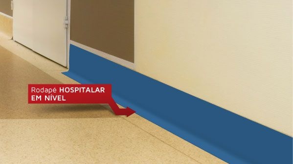 Rodapé hospitalar em nível - Vero Revestimentos Comercio Servico Ltda