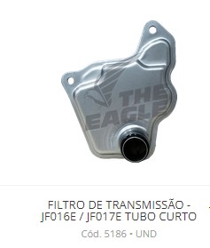 Filtro Transmissão Automática JF016E JF017 INT Tubo curto CVT Nissan ...
