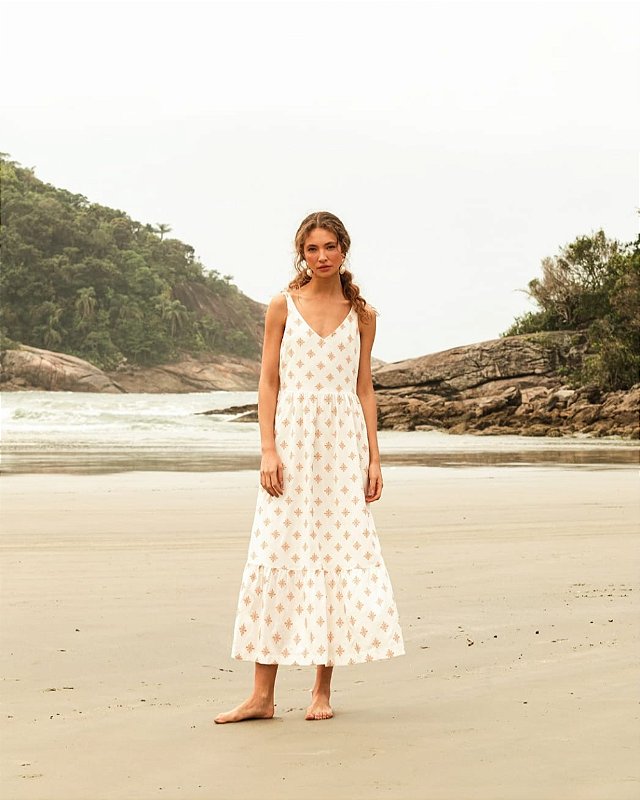 Vestido Midi Em Linho Bordado Milalai - Albuquerque Boutique - Moda ...