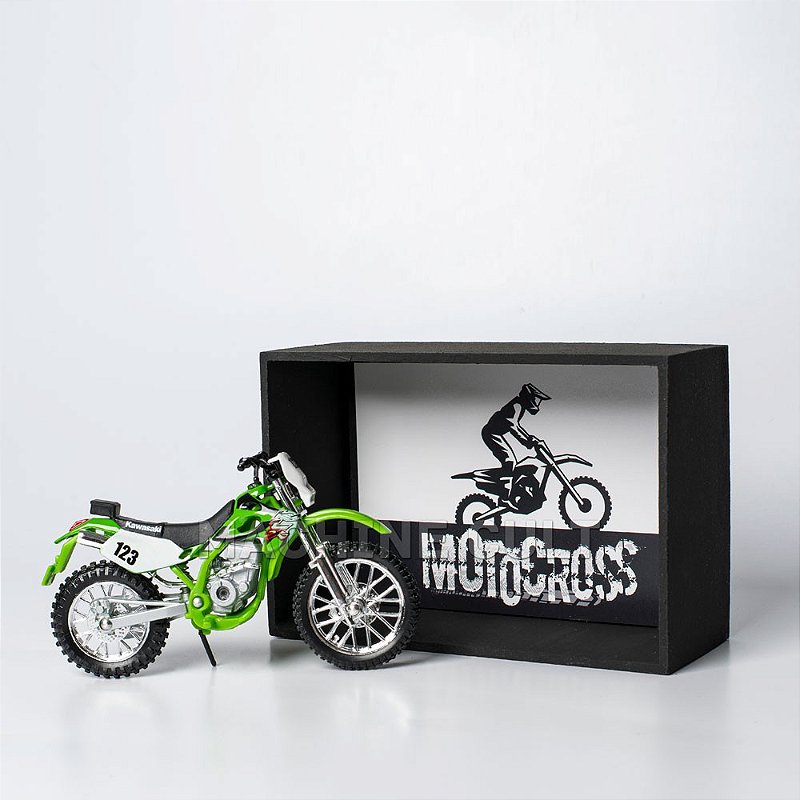 Miniatura Kawasaki KLX 250SR Kit Expositor - Machine Cult | Miniaturas ...