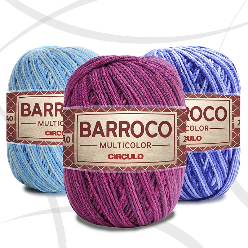 Barbante Barroco Multicolor 200g - Escolha as Cores - Carmenn Barbantes ...