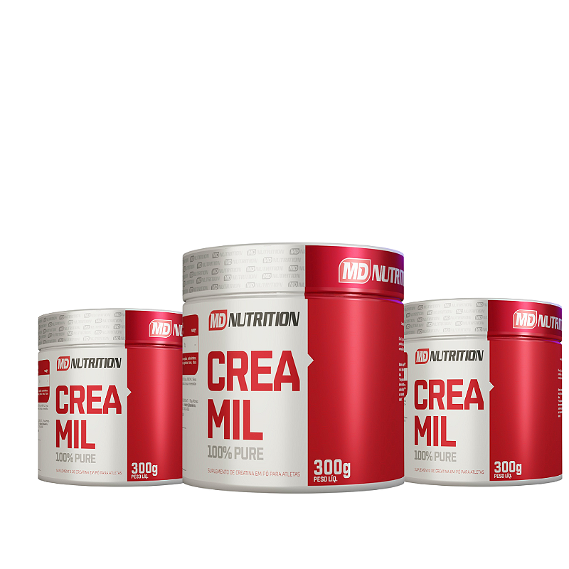 Kit 3 Creatinas Creamil MD Nutrition 300g - Monohidratada e Micronizad ...