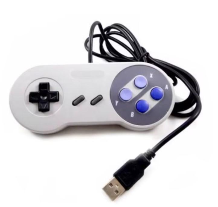 Controle USB estilo Snes Super Nintendo compatível com PC, Mac ...