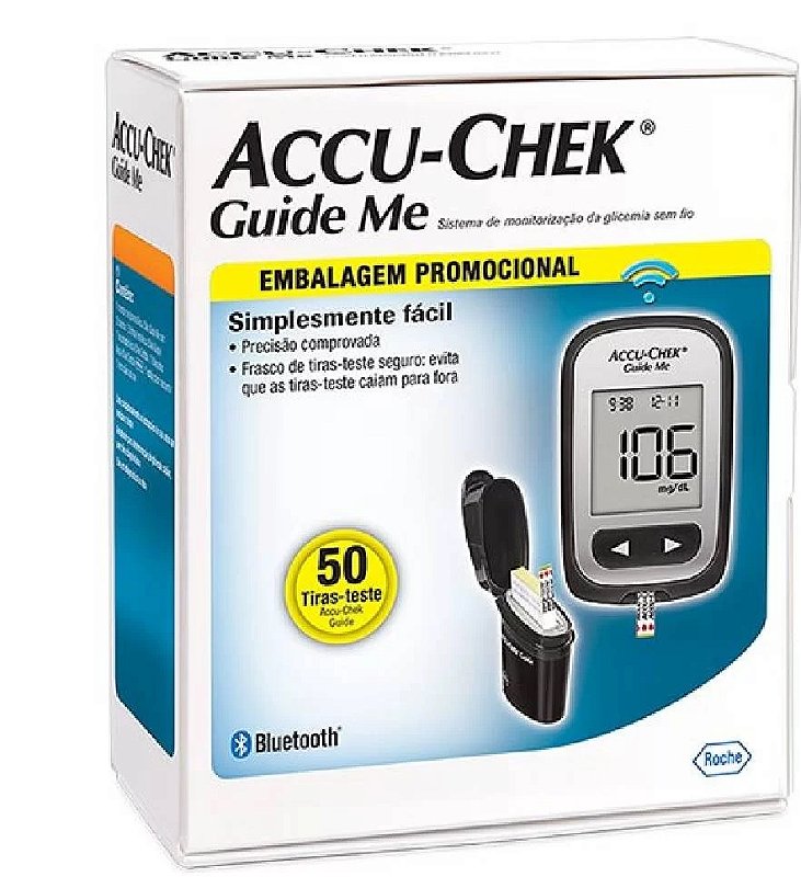 Kit Accu-Chek Guide ME com 50 fitas - Farmácia Central do Diabético
