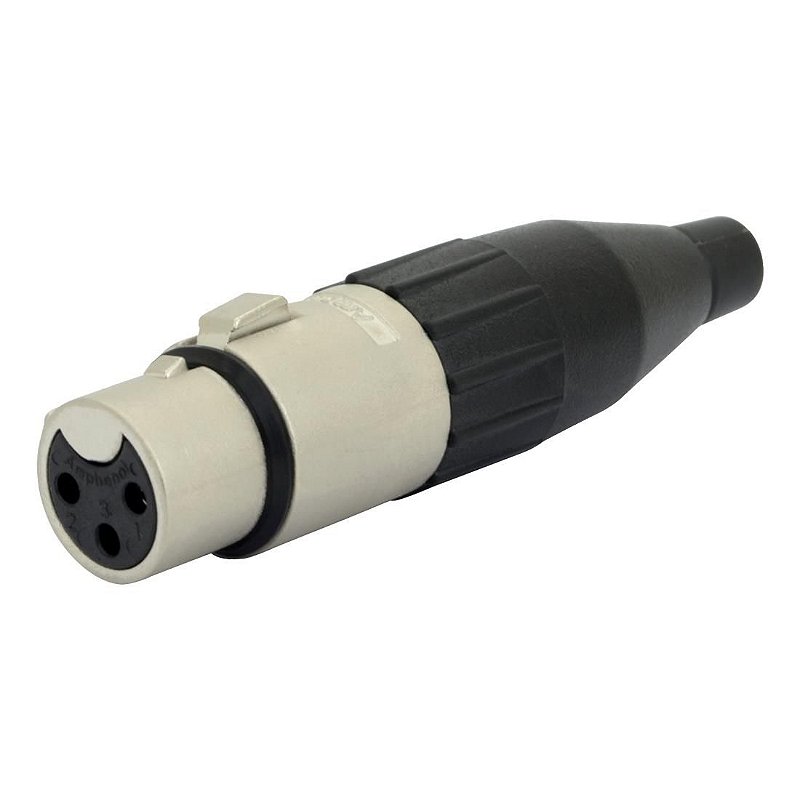 Conector Plug Xlr Fêmea de linha Amphenol Ac3f Original - mjs smart ...