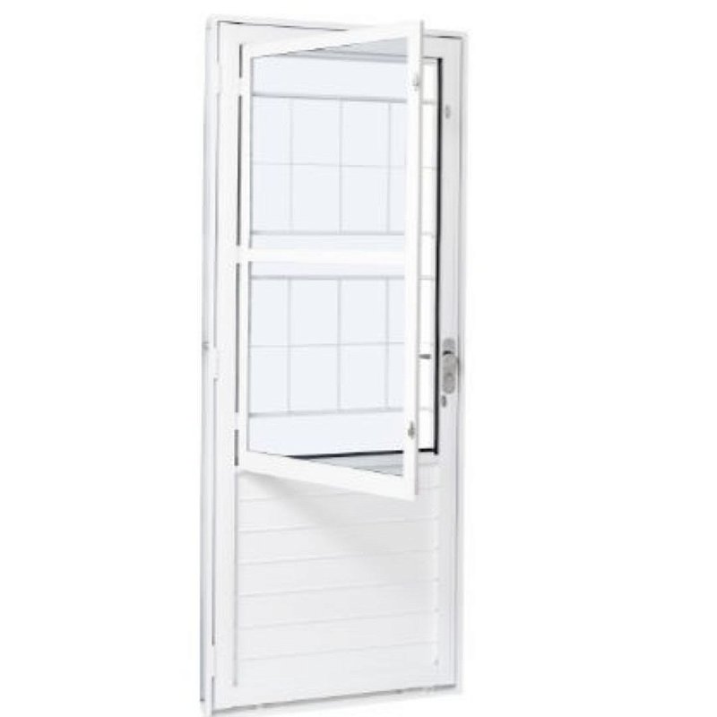 PORTA C/ POSTIGO E GRADE QUADRADA - UNICSOL - Vitrolar Maringá