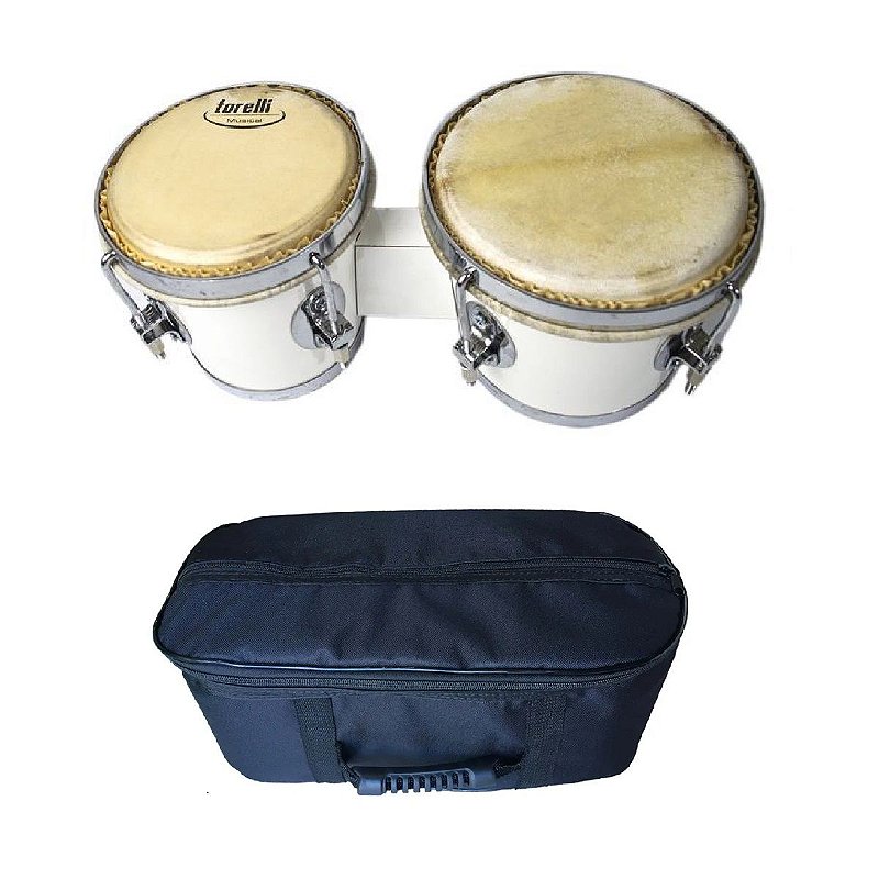 Bongo De Madeira 7x8 Com Pele Animal Torelli Tb011 Bc Com Bag - Iannistore