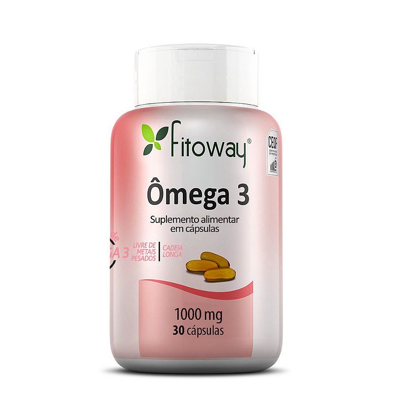 Omega 3 1000mg 30 Cáps Fitoway - Epa - Dha - Óleo De Peixe - Fortão ...