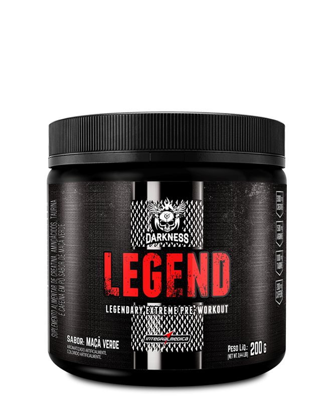 Legend Pré treino 200g Darkness - IntegralMedica - Fortão Suplementos