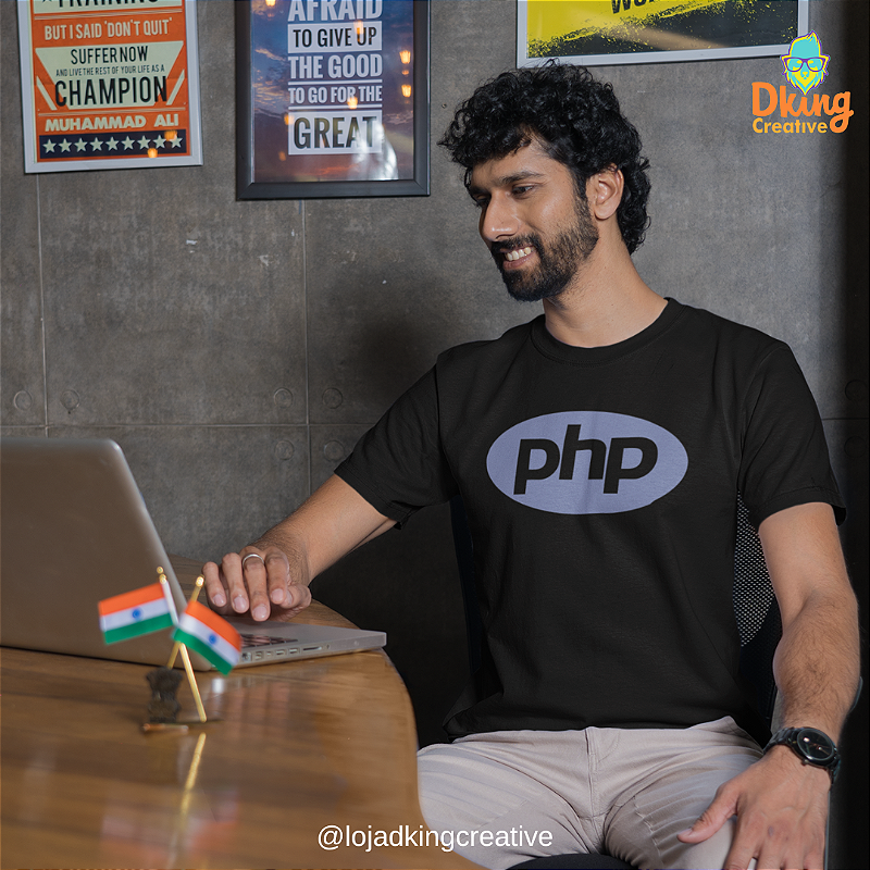 Camiseta Php Code Programador Camisa Developer Computação - Dking Creative