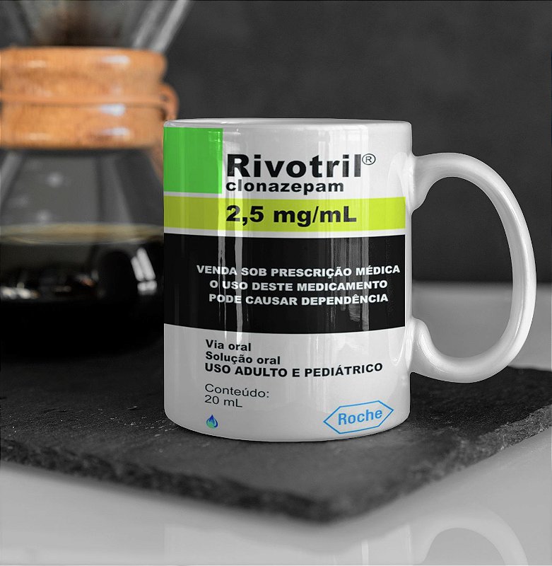 Caneca Remédio Rivotril Divertida Xícara Engraçada Presente Doido ...