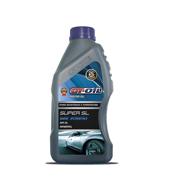 ÓLEO DE MOTOR GT OIL MINERAL SUPER SL 20W50 1L - JS SANTORO