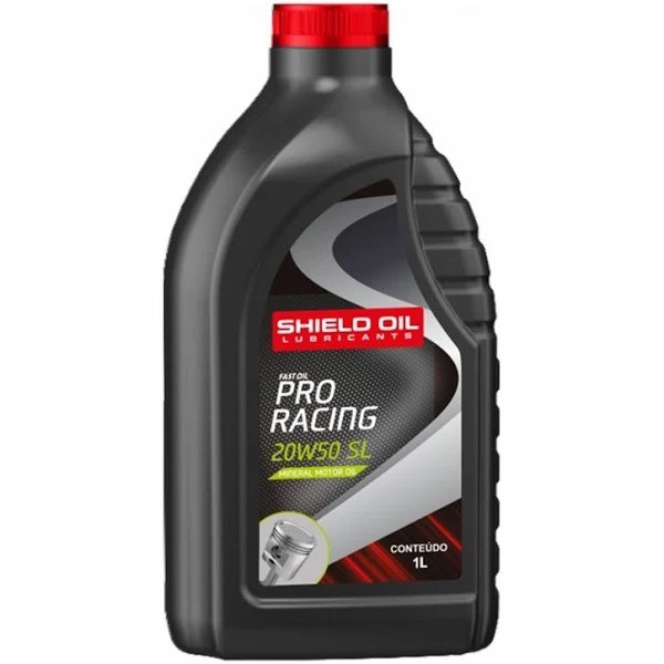 ÓLEO LUBRIFICANTE 20W50 PRO RACING SHIELD OIL MINERAL 1L - JS SANTORO