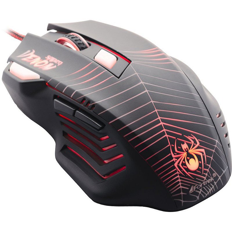 Mouse Gamer Fortrek Spider Venom OM704 Preto USB - ELITE INFO