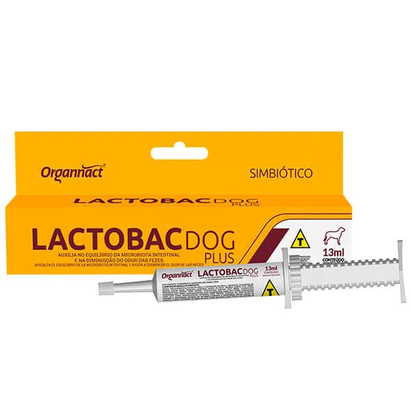 Suplemento Probióticos P/ Cães | Lactobac Dog Plus 13ml - Organnact ...