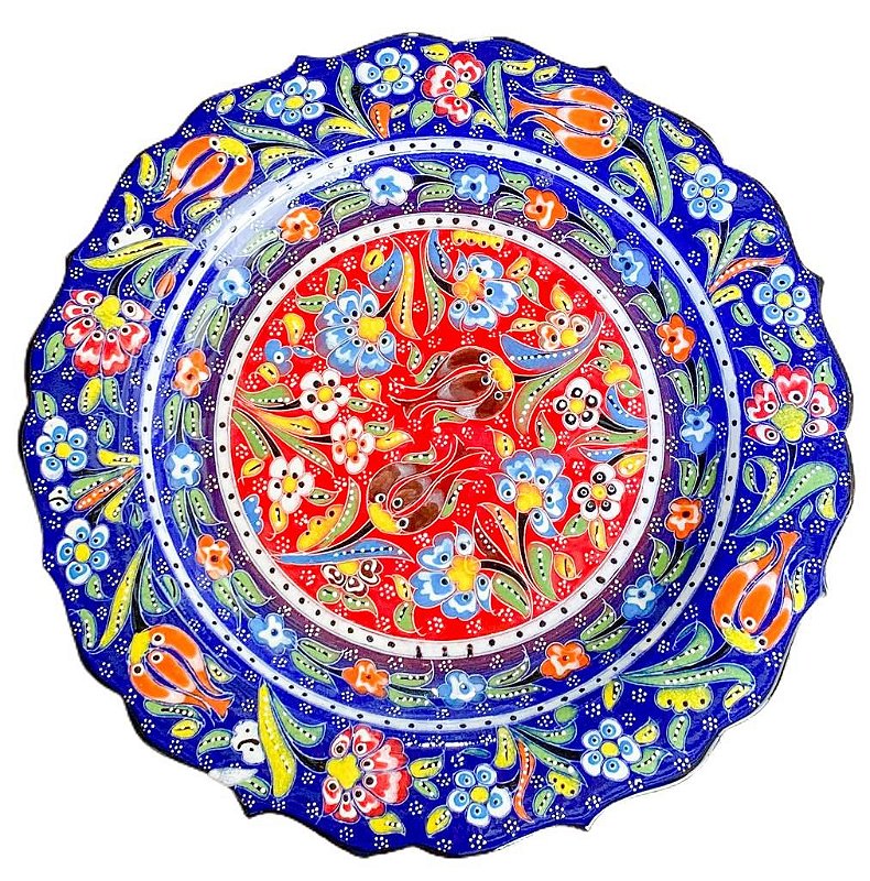 Prato Turco Decorativo 30cm mod7 - Raffaello Presentes e Decorações A ...