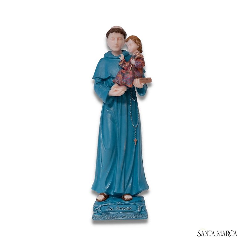 ESCULTURA SANTO ANTONIO BASE ARABESCO AZUL SANTA MARCA - Raffaello ...