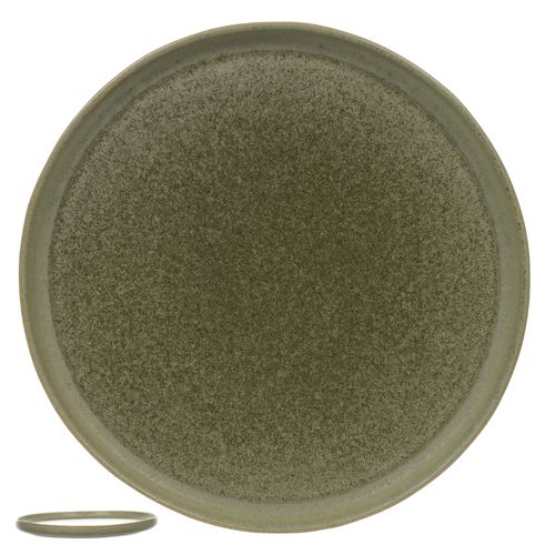 PRATO SOBREMESA CERAMICA STONEWARE ORGANIC VERDE OLIVA FOSCO ...