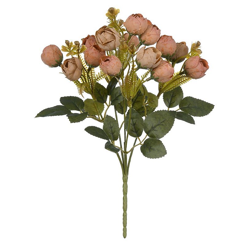 BUQUE DE FLOR CAMELIA X15 LARANJA OCRE OUTONO 30cm - Raffaello ...