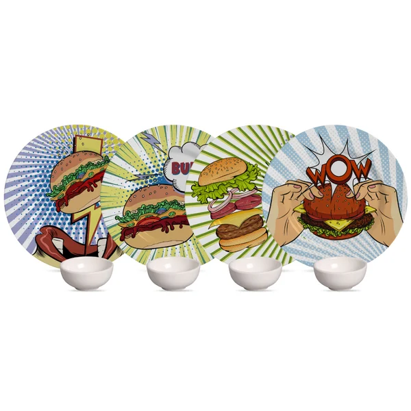 KIT 8 PCS BURGER COLLECTION C/MINI MOLHEIRA BRANCA - Raffaello ...
