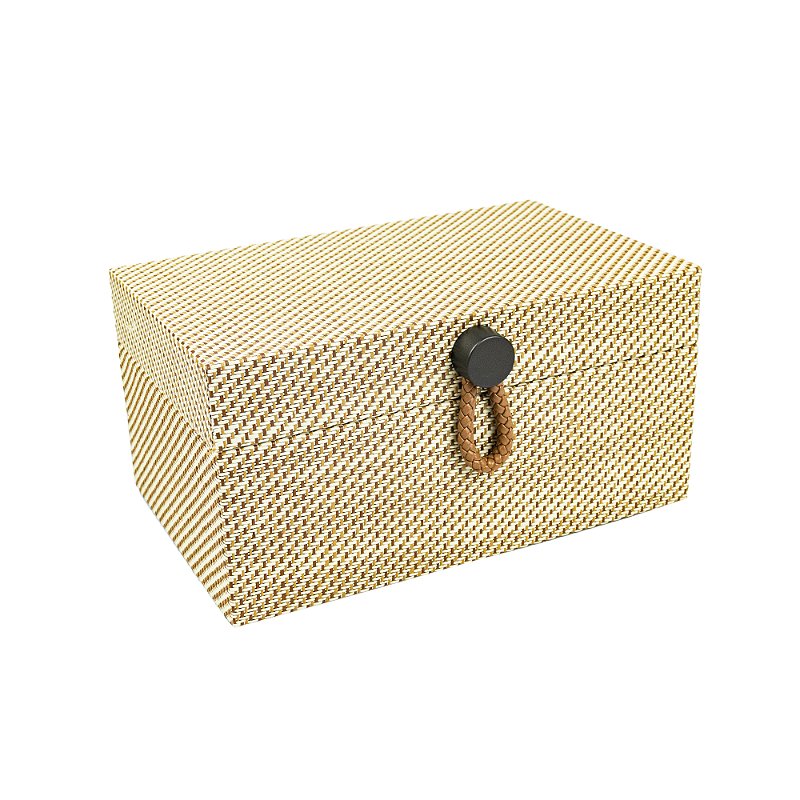CAIXA DECORATIVA EM MADEIRA E LINHO P AREIA 24X17 CM LUCATTI ...