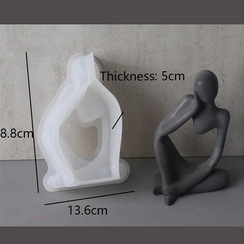 Molde de silicone abstrato para resina epoxi vela e gesso - Loja do ...