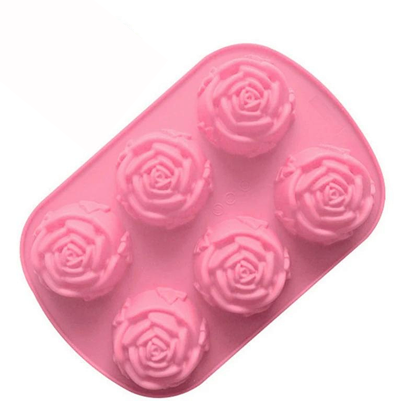 Molde de silicone rosa flôr - Loja do Silicone