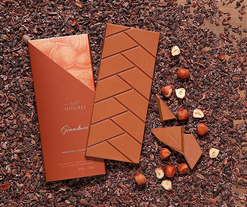Barra de chocolate Gianduia Loja online - Nugali Chocolates Loja Online