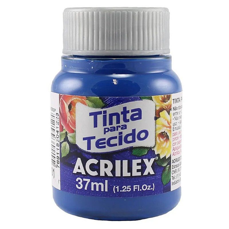 Tinta para Tecido Acrilex 37ml Azul Turquesa 501 com 12 unidades em ...