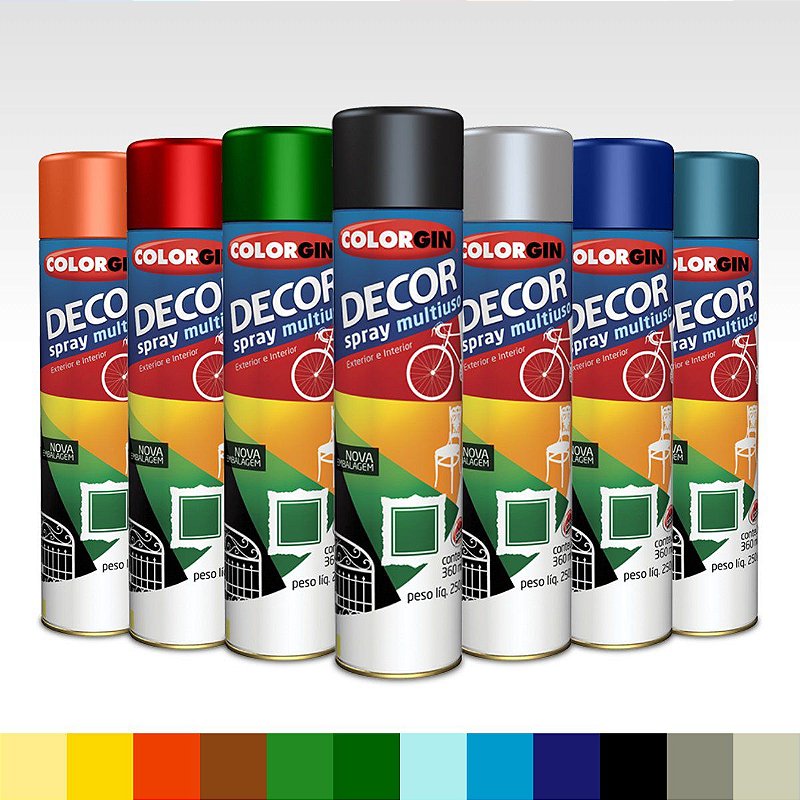 Tinta Spray Colorgin Decor Multiuso Interior e Exterior - Obra & Lar ...