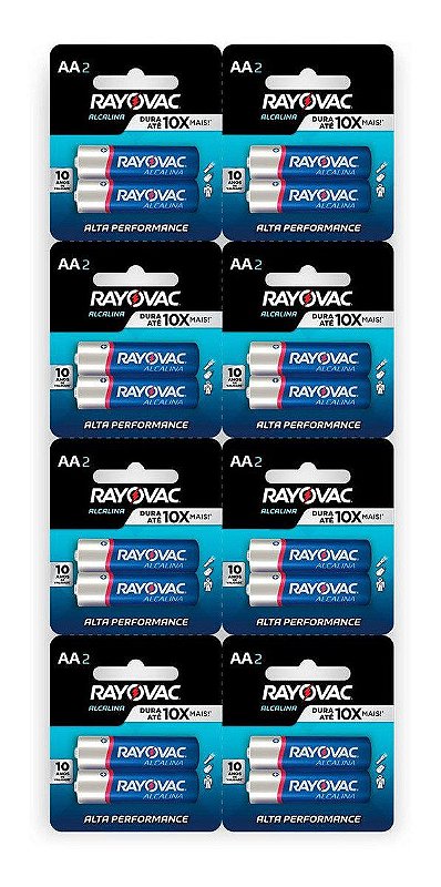 Pilhas Alcalinas Rayovac AA: Energia Duradoura em Embalagem com 16 ...