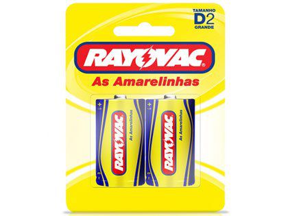 Pilhas Rayovac Grande Tamanho D Cartela com 02 Pilhas em Oferta na Obra ...
